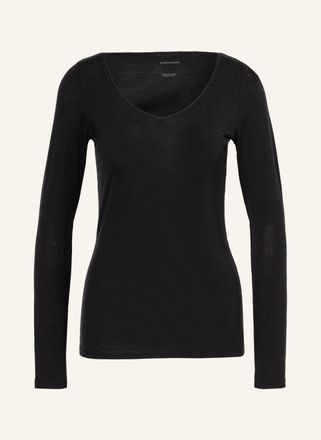 Icebreaker Funktionsw&auml;sche-Shirt Siren Sweetheart Aus Merinowolle schwarz