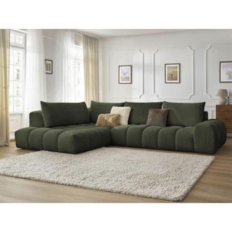 BOBOCHIC Bobochic - Canap&eacute; dangle fixe everest tissu chin&eacute; Angle gauche Vert