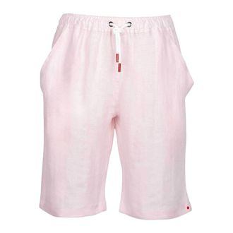 Kiton Homme, Shorts, Rose, Taille: M Shorts en lin &agrave; cordon de serrage