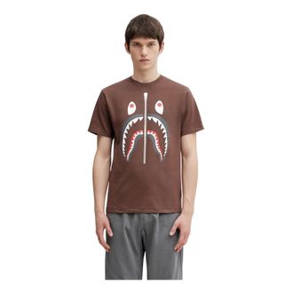 A Bathing Ape Shark T-Shirt - - Tops - Herren - Braun - L