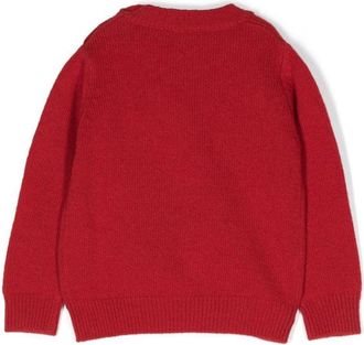 Il Gufo Teddy Bear Virgin Wool Sweater - Red