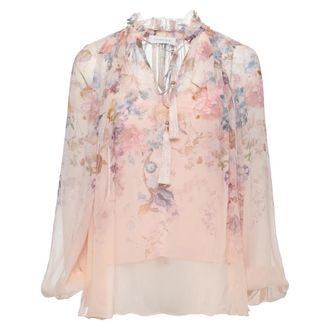 Zimmermann Blouse Valiant Billow - Femme - Blouses et Chemises - Multicolore - Taille: 40 FR