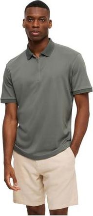 Selected SELETED HOMME Polo Slhfave Zip SS pour Homme, Agave Green, L