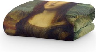 Picanova Kuscheldecke 200x150cm - Leonardo da Vinci Mona Lisa - Decke mit Bild - Premiumqualit&auml;t Fleecedecke 510g/qm - Unschlagbar Weich Und Gem&uuml;tlich Fotodeck