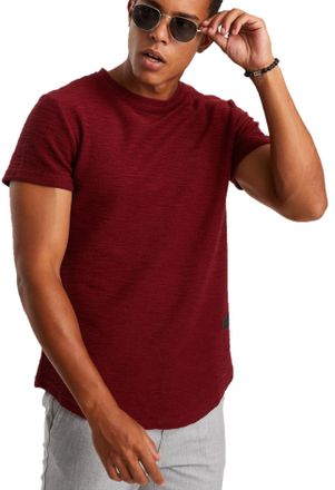 LEIF NELSON T-Shirt Herren Sommer Rundhals-Ausschnitt (Rot, Gr&ouml;&szlig;e M), Regular Fit Herren-T-Shirt 100% Baumwolle, Casual Basic M&auml;nner T-Shirt Kurzarm