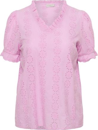 Kaffe Curve Femme, Blouses et Chemises, Rose, Taille: 44 FR Blouse