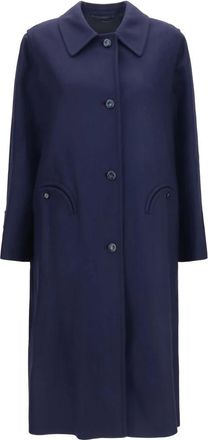 Blaz&eacute; Milano Nitak Woolly Wool Trench Coat - Homme - Manteaux - Bleu - Taille: L