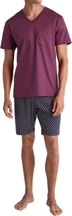 CALIDA Relax Streamline Kurz-Pyjama Herren, aus 100% Baumwolle