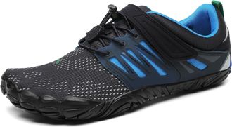 Saguaro Barfußschuhe Herren Damen Barfuss Schuhe Outdoor Barfussschuhe Leichte rutschfeste Zehenschuhe Barfuß Fitnessschuhe Traillaufschuhe Marineblau,Gr.39