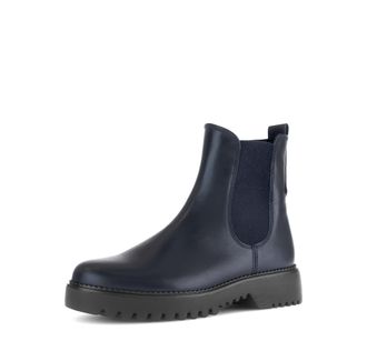 Gabor Damen Chelsea Boots, Frauen Stiefeletten,halbstiefel,Kurzstiefel,uebergangsschuhe,uebergangsstiefel,flach,Midnight (Micro),38.5 EU / 5.5 UK