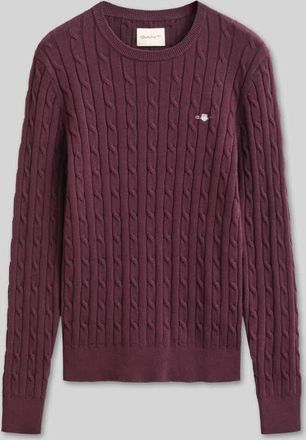 GANT Regular Fit Pullover aus Baumwoll-Mix mit Logo-Stitching