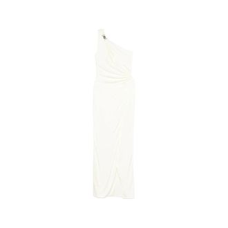 Versace Viskose-Jersey Drapierte Robe - - Dresses - Damen - Wei&szlig; - M