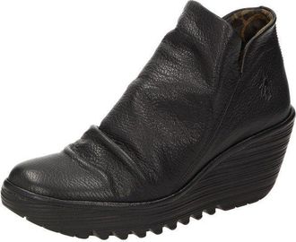 FLY London Damen Yip Kurzschaft Stiefel, Schwarz Black 017, 36 EU