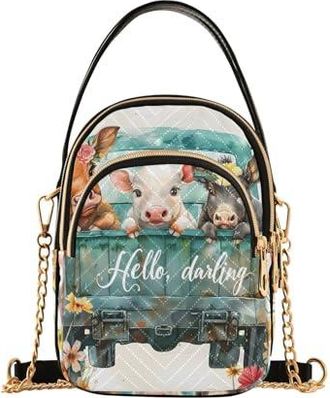 Mnsruu Sac à bandoulière pour femme avec sangle réglable