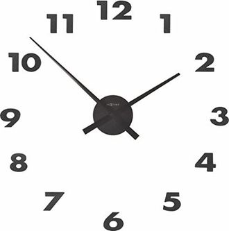 NeXtime Small Hands Wanduhren, Metall und Kunststoff, Schwarz, 0 cm