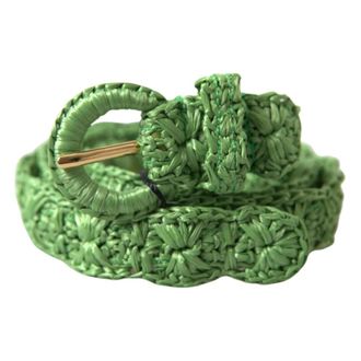 Dolce & Gabbana Gewebter Schmaler Tailleng&uuml;rtel - - Accessories - Damen - Gr&uuml;n - ONE SIZE