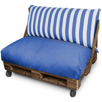 Happers Happers - Coussin pour palette Toldotex Bleu Housse assise 120x80x20 (uni) sans rembourrage Bleu