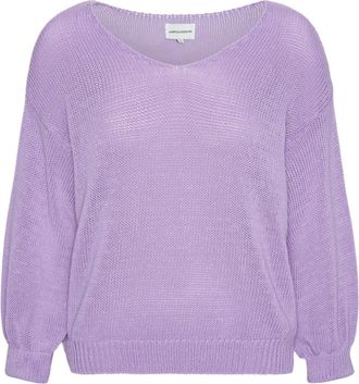 Americandreams Americandreams, Femme, Pulls, Violet, Taille: 44 FR Milana LS Light Cotton Knit