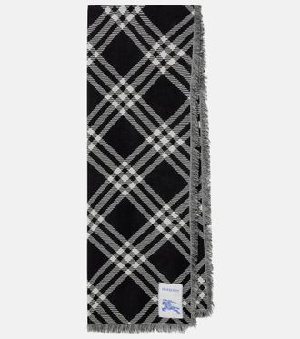 Burberry &Eacute;charpe Burberry Check en laine et soie