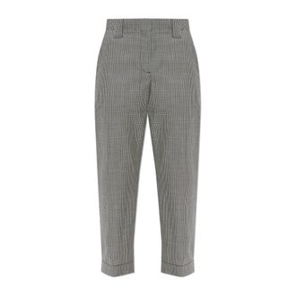 Versace Woll-Plaid-Hose - - Trousers - Damen - Schwarzk - M