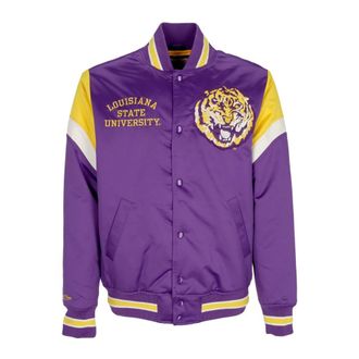 Mitchell & Ness LSU Tigers Bomberjacke Lila - - Jackets - Herren - Lila - XL