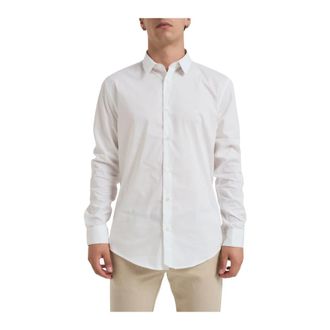 Emporio Armani Chemise en coton stretch - Homme - Chemises - Blanc - Taille: M