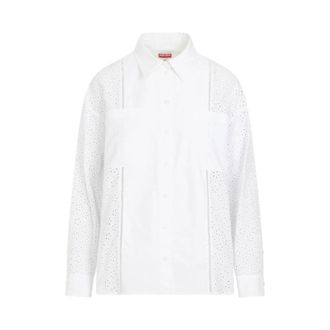 Kenzo Broderie Anglaise Shirt - - Blouses & Shirts - Damen - Wei&szlig; - 2XS