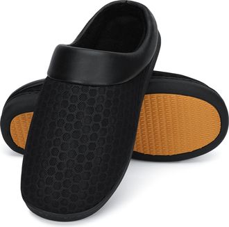 Mishansha Hausschuhe Herren Damen Winter Pantoffeln Hüttenschuhe Gefütterte Warme Hausschuhe für Männer Frauen Nacht, Gr.40 EU