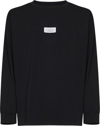 Maison Margiela Homme, Tops, Bleu, Taille: XL Numeric Crewneck Sweater