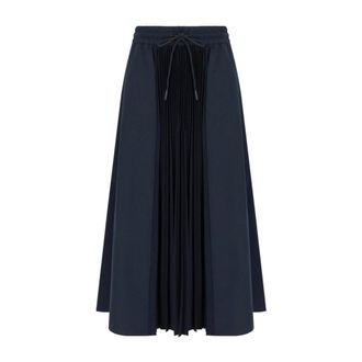 Max Mara Femme, Jupes, Bleu, Taille: 40 FR Folk Midi Skirt