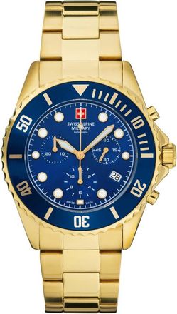 Swiss Alpine Military Homme, Accessoires, Jaune, Taille: ONE Size 7053.9115 Chronograph Watch