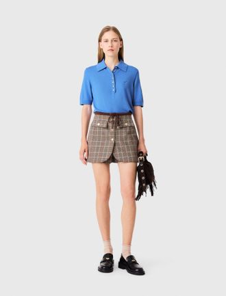 Maje Short Tailleur Trompe-lail - Marron - Maje