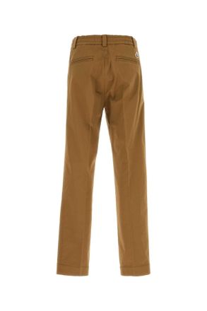 Moncler Mens Camel Cotton Pant 24r Exterior: Pantaloni Trousers