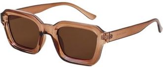 Generic Lunettes De Soleil Carr&eacute;es &Agrave; Petite Monture For Hommes, For La Conduite En Plein Air, Les S&eacute;ances Photo For Femmes, Le Shopping(Brown)