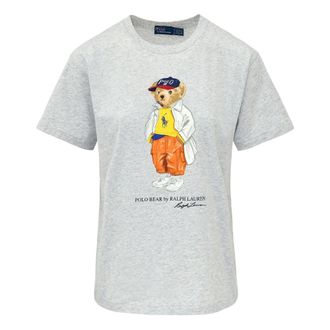 Ralph Lauren Femme, Tops, Gris, Taille: 40 FR Polo Bear T-shirt