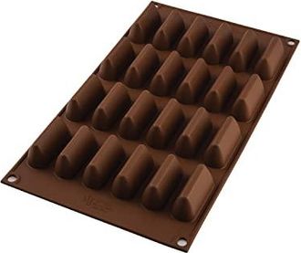 Silikomart Silikomart | SF125 Silikonform für CHOCOGIANDUIA Monoportionen, Antihaft, 24 Hohlräume, 3er Pack Kuchenformen, 50 x 18 h 23 mm Volumen 24 x 14 ml Tot.