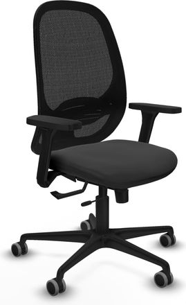 Piqueras y Crespo Drehstuhl zylindrisch grau mit 3D-Armlehnen, h&ouml;henverstellbare Lendenwirbelst&uuml;tze, ausgestattet mit Syncro/Traslack und Schneidschaum, mit Rollen von 