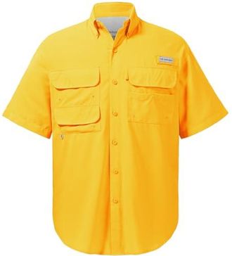 Bassdash UPF 50 Chemise de p&ecirc;che tiss&eacute;e &agrave; Manches Courtes pour Homme