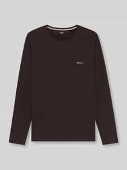 HUGO BOSS Langarmshirt mit kleinem Logo-Schriftzug