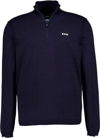 HUGO BOSS Herren Troyer blau unifarben