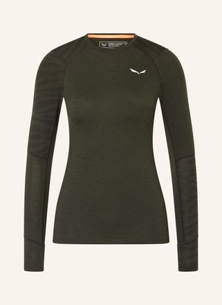 Salewa Funktionsw&auml;sche-Shirt Cristallo Aus Merinowolle gruen