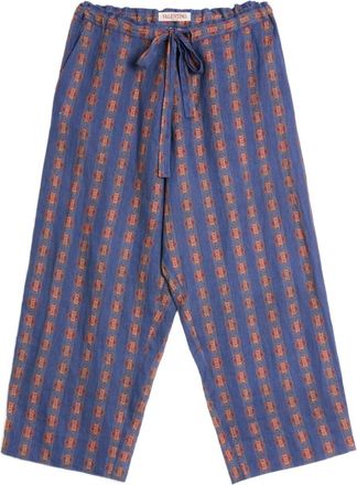 Valentino Garavani pantalon de pyjama Voyage Imaginaire - Bleu