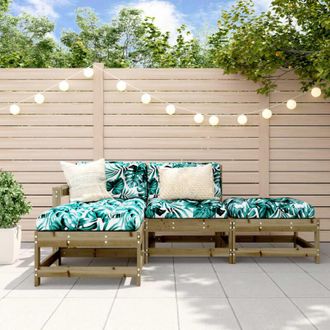 vidaXL vidaXL 4-tlg. Garten-Lounge-Set Kiefernholz Impr&auml;gniert