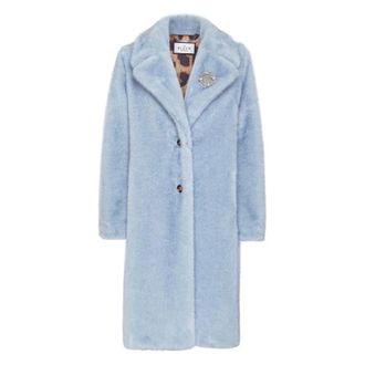 Philipp Plein Femme, Manteaux, Bleu, Taille: 38 FR Manteau Long Eco Mink