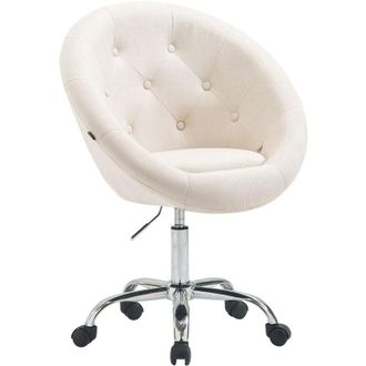 Clp Chaise de Bureau London V2 en Tissu avec Hauteur ajustable et Si&egrave;ge pivotant Cr&egrave;me