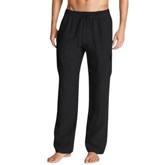 Generic Pantalon de jogging pour homme - Coupe droite - Confortable - Taille &eacute;lastique - Pour la vie quotidienne - Relaxation &agrave; la maison - Printemps &eacute;t&eacute; - Re