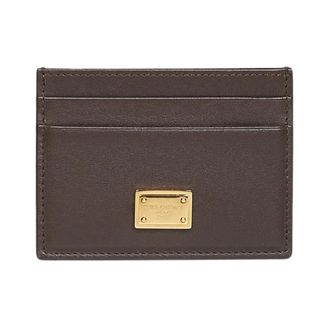Dolce & Gabbana Kartenetui aus Kalbsleder - - Accessories - Damen - Braun - ONE SIZE