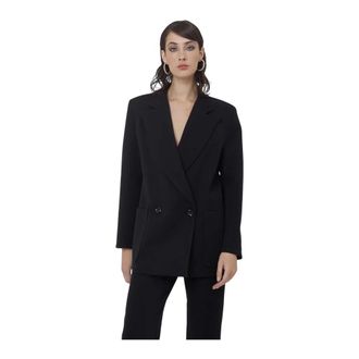 Silvian Heach Oversized Double-Breasted Blazer - - Jackets - Damen - Schwarzk - M