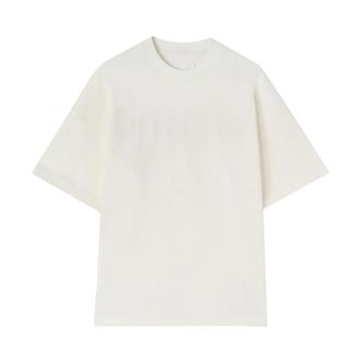 Jil Sander Boxy Tonal Logo T-Shirt - - Tops - Herren - Wei&szlig; - L