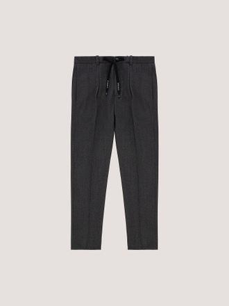Circolo 1901 Flannel bistretch coulisse trousers Grigio melange flannel / 50